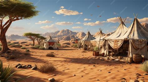 Premium Ai Image Dubai Desert Camp Bedouin Tent Nomad Tent Bedouin Camp Mongolian Yurt