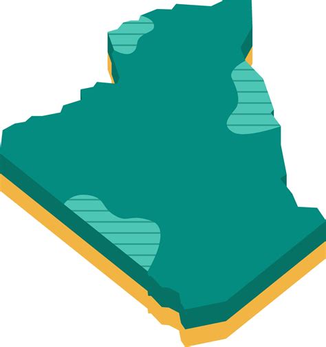 3d Map Of Algeria 11659395 Png