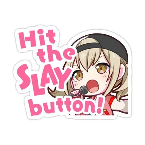 Hit The Slay Button Kohane Azusawa Meme Project Sekai Sticker For