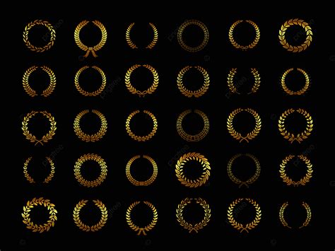골드 월계수 화환 황금 잎사귀 밀 자격증 성공 Png 일러스트 및 벡터 에 대한 무료 다운로드 Pngtree
