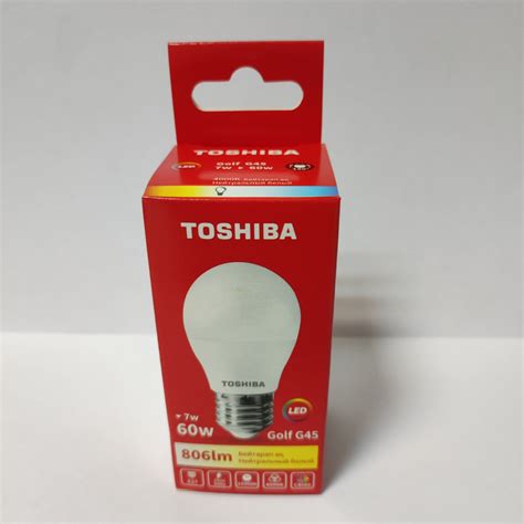Лампа светодиодная G45 7Вт Е27 4000К LED Golf Toshiba - купить в ОМА