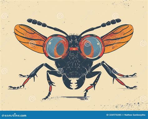 A Cartoon Insect With Large Round Glasses The Insect Is Black With