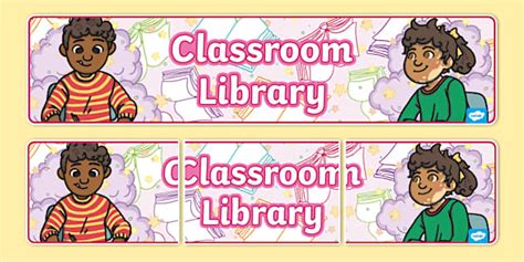 Classroom Library Display Banner Lehrer Gemacht Twinkl