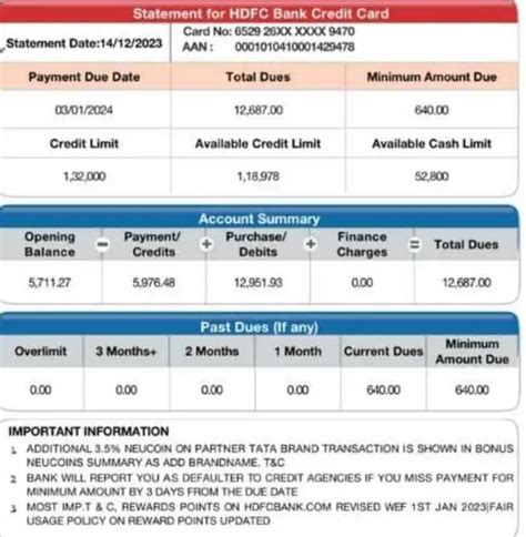 HDFC Bank Credit Card Statement Download PDF Online Email