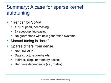 Ppt Autotuning Sparse Matrix Kernels Powerpoint Presentation Free Download Id5127045