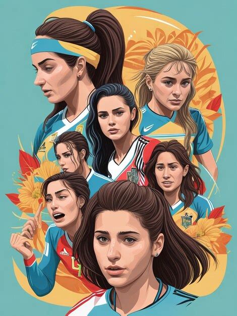 Premium Ai Image World Cup Women Illustration