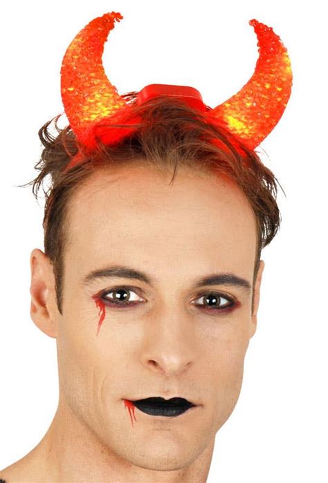 Red Devil Light Up Horns Light Up Devil Horns On A Headband