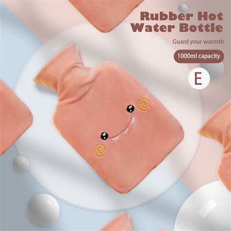 1000ml Rubber Water Bottle With Plush Cartoon Cute Vicedeal