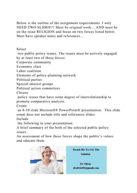 Below Is The Outline Of The Assignment Requirements I Only Need Twodocx