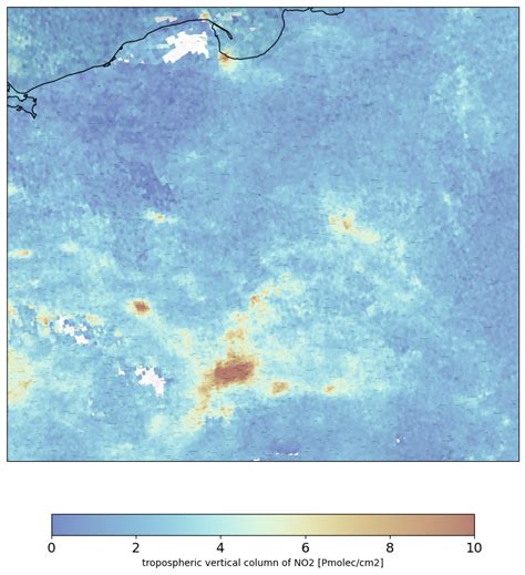 Processing Sentinel 5p Data On Air Pollution Using Jupyter Notebook On