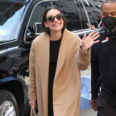 Lea Michele Arrives At Her Matinee Performance Of Funny Girl At August