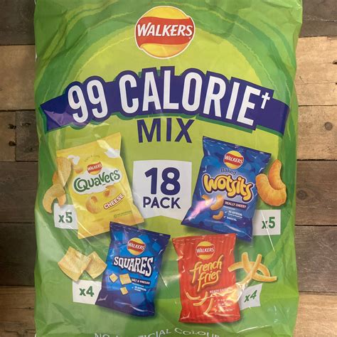 18x Walkers 99 Calorie Mix Snacks Bags 1 Pack Of 18 And Low Price Foods Ltd