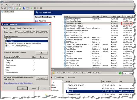 configure an oracle database server for sam monitoring