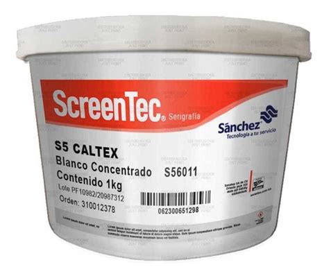 Kg Tinta Caltex Blanco Concentrado Serigrafia Textil Meses Sin