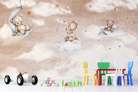 ‎کاغذ دیواری و پوستر اتاق کودک نی‌نی‌کاغذ‎ ‎پوستردیواری نی‌نی‌کاغذ ️ قابل شستشو ️ کاملا ضد