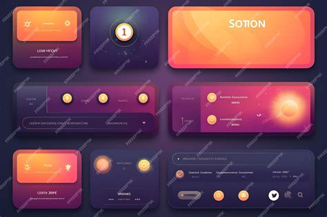 Personal Account Navigation Ui Elements Kit Premium Ai Generated Image