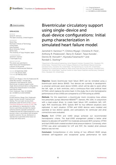 Pdf Biventricular Circulatory Support Using Single Device And Dual
