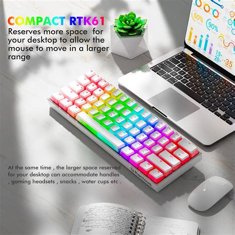 Teclado Mecánico Para Juegos Ractous Rtk61p 60 Con Teb09p885sc8