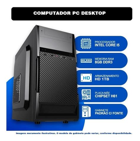 Computador Pc Intel Core I Gb Ram Hd Tb Hdmi