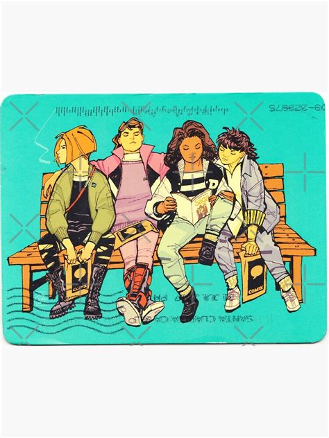 Paper Girls Erin Mac Kj Tiff Comic Sticker For Sale By