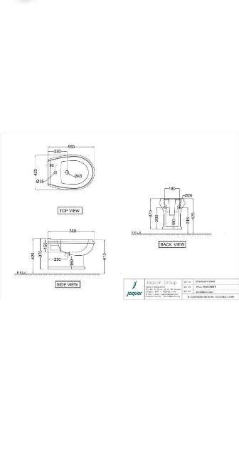 Wall Hung Bidet Model QPS WHT 7153PM