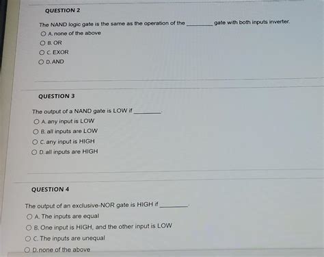 Solved The Nand Logic Gate Is The Same As The Operation Of Chegg