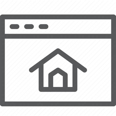 Application Browser Home House Tab Terminal Window Icon