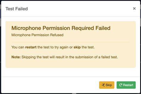Microphone Permission Required Failed