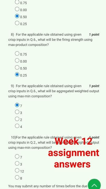 Fuzzy Sets Logic Systems And Applications Assignment Answersweekk12 Nptelanswer Swayam