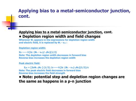 Ppt Sma5111 Compound Semiconductors Lecture 2 Metal Semiconductor