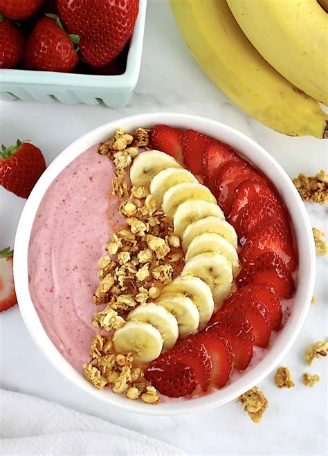 Strawberry Banana Smoothie Bowl Nutritious Deliciousness