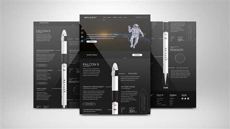 Spacex Website Redesign Using Html Css And Javascript In 2020 Part 1