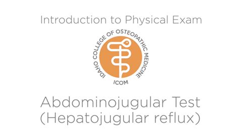Abdominojugular Test Hepatojugular Reflux
