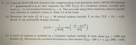 3 A Using The Matlab Erfc Function The