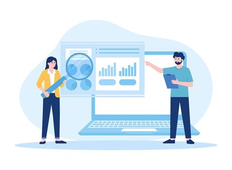 Financial Management System Analyst Financial Software Management Tools Concept Flat