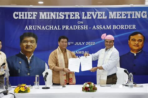 Assam And Arunachal Pradesh Sign ‘namsai Declaration