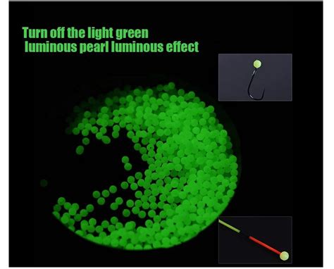Green Color Plastic Luminous Fishing Beads Soft Rubber Glowing Bead Fishing Beads Buy Luminous