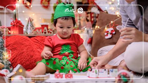 ایده عکس نوزاد با تم کریسمس؛ 18 ژست عکاسی سال نو میلادی کودک