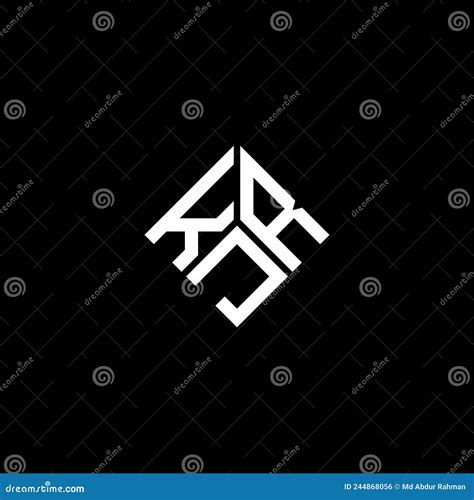 Kjr Letter Logo Design On Black Background Kjr Creative Initials