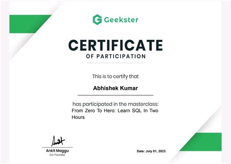 Abhishek Kumar On Linkedin Geekster Sql