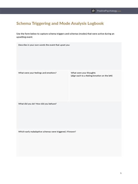 Schema Triggering And Mode Analysis Logbook Pdf
