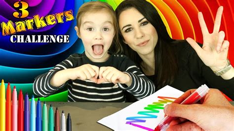 3 Marker Challenge Ellie Vs Maman Vs Papa Coloriage Sofia Licorne