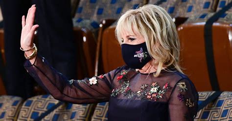 Jill Biden Wore Navy Version Of Inauguration Day Dress