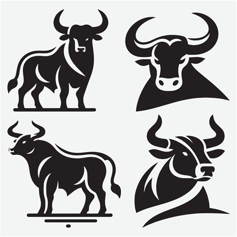 Eye Catching Bold Bull Clip Art For Various Design Applications