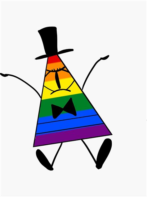 Bill Cipher Rainbow Sticker For Sale By Donnielle03 Redbubble
