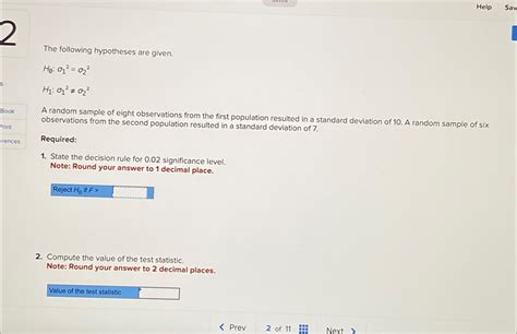 Solved Help NThe Following Hypotheses Are Chegg