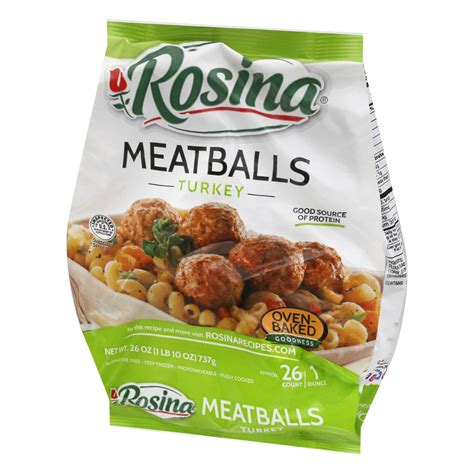 Rosina Meatballs Turkey Italian Style Front Right Elevated