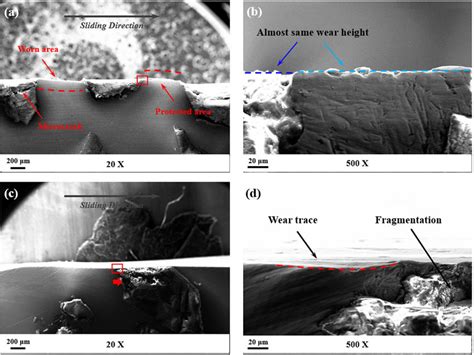 The Worn Sub Surface Morphologies Of The Composite Under Different