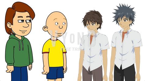 Caillou Turns Him And Boris Into Anime Characters Youtube
