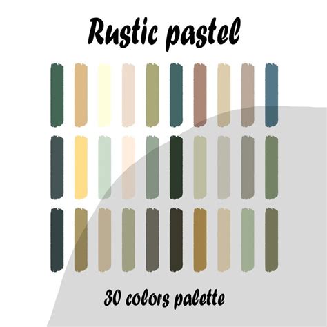 Rustic Pastel Procreate Color Palette Procreate Swatches Inspire